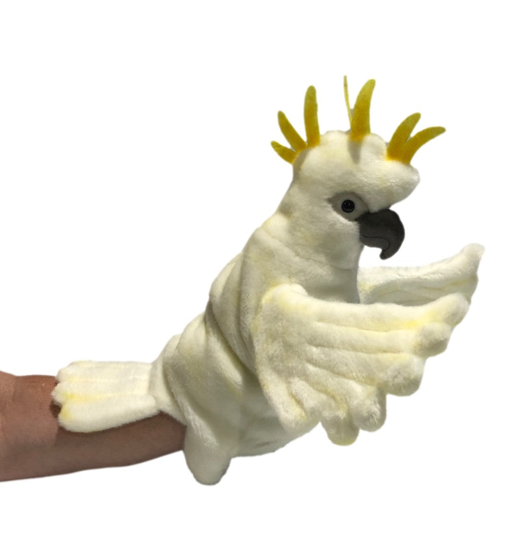 White Cockatoo Bird Stuffed Animal Toy Hand Puppet - Native Animal ...