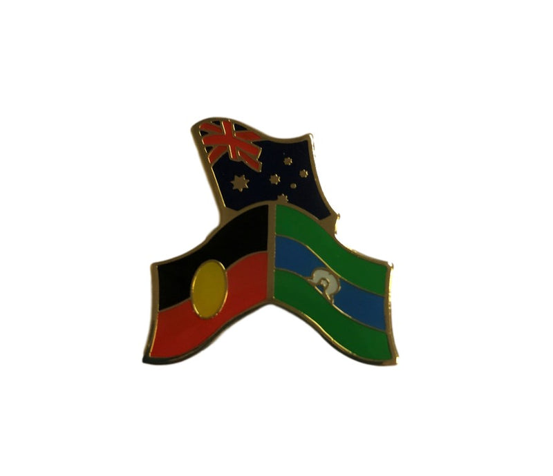 Aboriginal Flag Australian & Torres Strait Islands Flag Badge Hat Pin ...