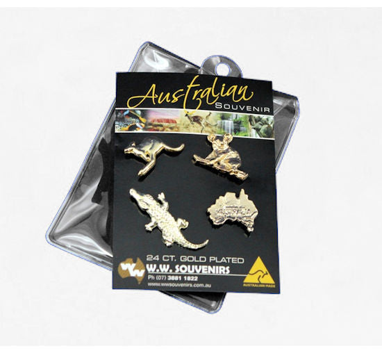 Australiana Hat Pins (Carded 4 Pack) - Aussie Souvenir Badges ...